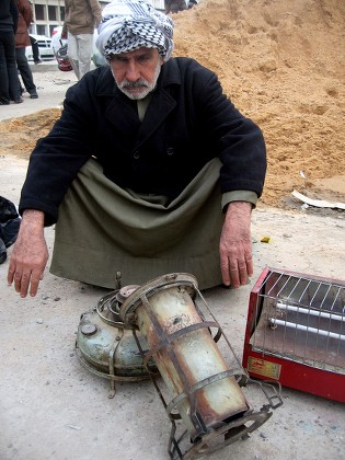 Elderly Man Displays Old Kerosene Heater Editorial Stock Photo - Stock ...