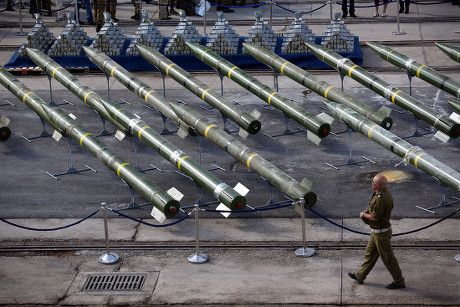 Israeli Soldier Walks Past During Presentation Editorial Stock Photo ...