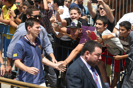 Fc Barcelona Player Lionel Messi Visits Editorial Stock Photo - Stock ...