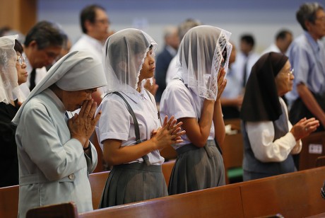 Nuns Hold Torches Procession Urakami Cathedral Editorial Stock Photo ...