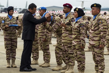 Malaysian Army Peacekeeper Officer Receives Un Editorial Stock Photo ...