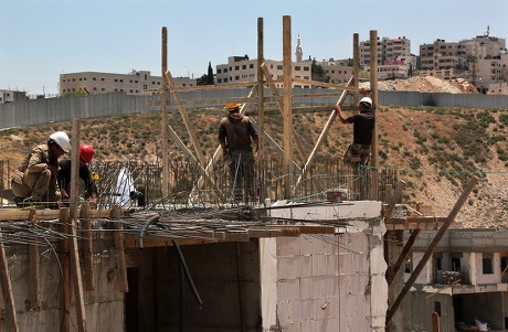 Palestinians Work On New Israeli Housing Editorial Stock Photo - Stock ...