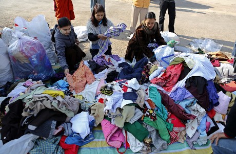 Volunteers Collect Clothes Donate Victims Who Editorial Stock Photo ...