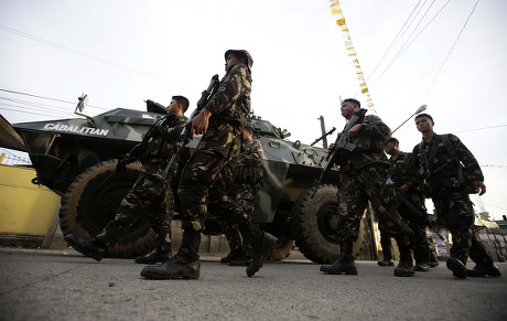 Filipino Soldiers Backed By Tanks Maneuver Editorial Stock Photo ...