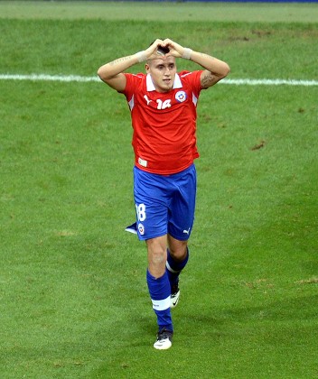 Chile Player Nicolas Castillo Celebrates His Editorial Stock Photo ...