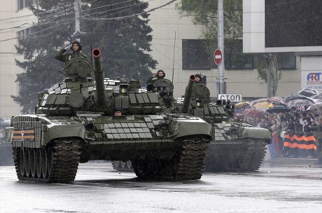 Prorussian Rebels Ride Tanks During Military Editorial Stock Photo ...