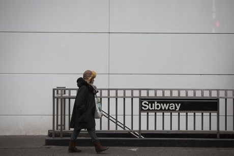 Person Seen Outside Subway Station On Editorial Stock Photo - Stock ...