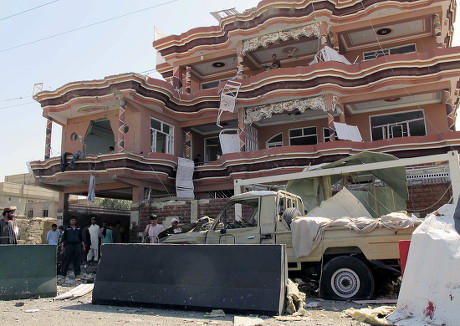 Afghanistan Security Officials Inspect Scene Suicide Editorial Stock ...