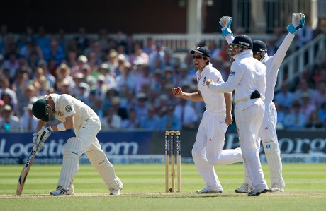 Australias Michael Clarke L Reacts Englands Editorial Stock Photo ...