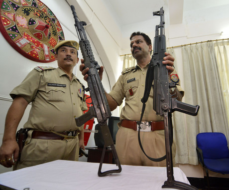 Senior Police Official Examines Type Ak Editorial Stock Photo - Stock ...