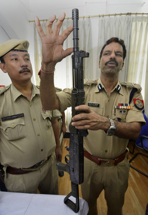 Senior Police Official Examines Type Ak Editorial Stock Photo - Stock ...
