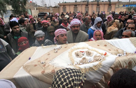 Iraqi Sunni Men Carry Coffin Victim Editorial Stock Photo - Stock Image ...