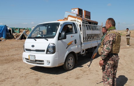 Kurdish Peshmerga Soldiers Man Check Point Editorial Stock Photo ...