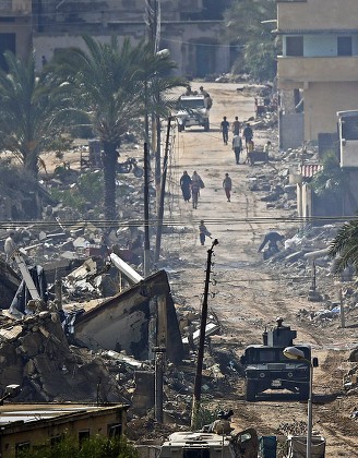 Egyptian Armored Jeep Moves Between Rubble Editorial Stock Photo ...