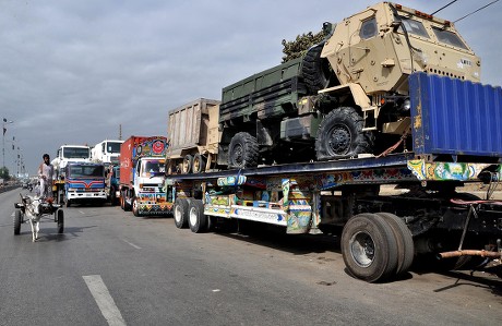 Truck Transporting Nato Military Vehicles Waits Editorial Stock Photo ...