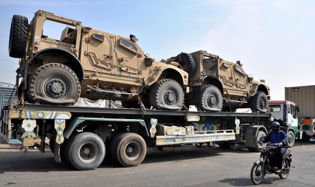 Truck Transporting Nato Military Vehicles Waits Editorial Stock Photo ...