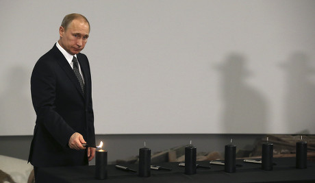Russian President Vladimir Putin Lights Candle Editorial Stock Photo ...