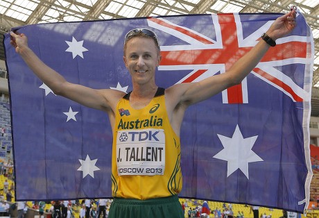 Australias Jared Tallent Celebrates After Taking Editorial Stock Photo ...