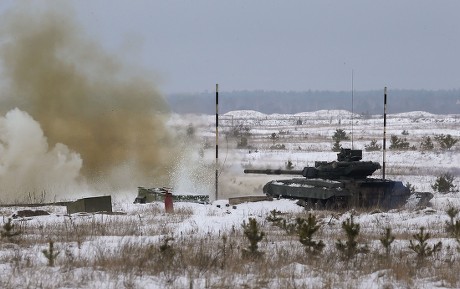 Tank Shoots During Military Training Recently Editorial Stock Photo ...