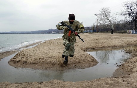 Civilian Local Man Runs During Training Editorial Stock Photo - Stock ...