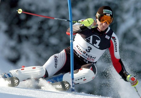 Austrian Manfred Pranger Clears Gate During Editorial Stock Photo ...