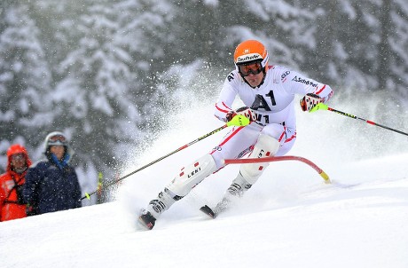 Matthias Lanzinger Austria Action Forerunner During Editorial Stock ...