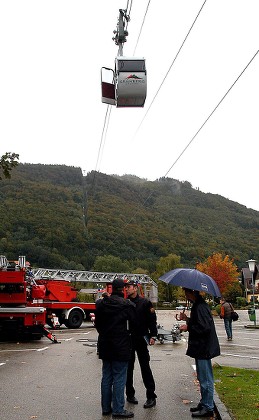 Emergency Services Scene Damaged Cable Car Editorial Stock Photo ...
