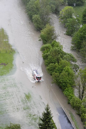 Aerial View Shows Heavy Flooding Near Editorial Stock Photo - Stock ...
