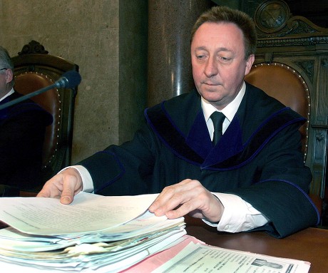 Austrian Judge Peter Liebetreu Sorts Documents Editorial Stock Photo ...