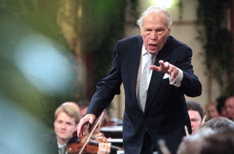 French Conductor Georges Pretre Performs During Editorial Stock Photo ...