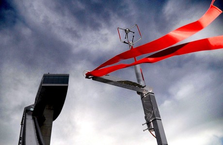 Red Ribbons Weather Station Indicate Wind Editorial Stock Photo - Stock ...