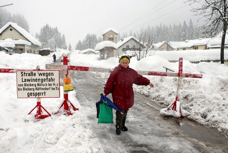 Local Residents Walks Gingerly Along Partially Editorial Stock Photo ...