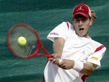 Austrias Juergen Melzer Returns Ball Britains Editorial Stock Photo ...