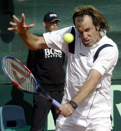 Britains Greg Rusedski Returns Ball Austrias Editorial Stock Photo ...