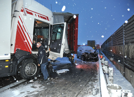 Wrecked Vehicles Piled Into Each Other Editorial Stock Photo - Stock ...