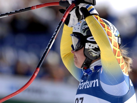 Swedens Anja Paerson Celebrates After Winning Editorial Stock Photo ...