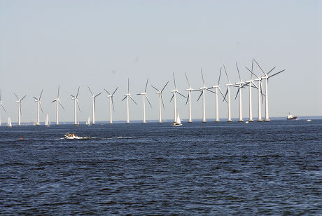 Wind Turbines Copenhagen Denmark Editorial Stock Photo - Stock Image ...