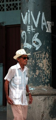 Cuban Citizen Walks By Sign 21 Editorial Stock Photo - Stock Image ...