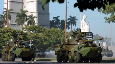 Troops Cuban Mobile Infantry Circulate Along Editorial Stock Photo ...