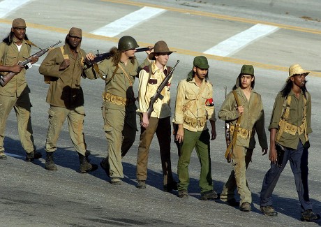 Cuban Soldiers Dressed Like Sierra Maestra Editorial Stock Photo ...