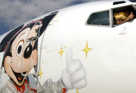 Character Mickey Mouse Pictured Over Airplane Editorial Stock Photo ...