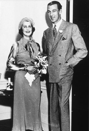 Gary Cooper Wife Veronica On Their Editorial Stock Photo - Stock Image ...