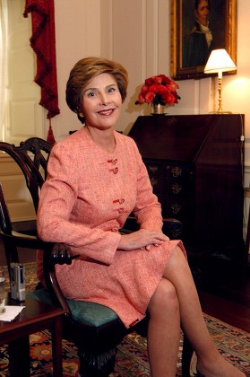 Us First Lady Laura Bush Smiles Editorial Stock Photo - Stock Image ...