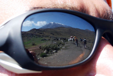 Mountaineers Seen Through Goggles They Walk Editorial Stock Photo ...