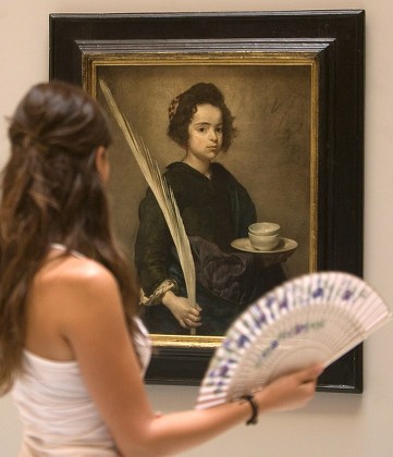 Visitor Gazes Painting Wellknown Spanish Artist Editorial Stock Photo ...