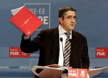 Basque Socialist Partys Secretary General Patxi Editorial Stock Photo ...