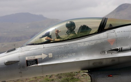 Pilot Dutch F16 Fighter Salutes Before Editorial Stock Photo - Stock ...
