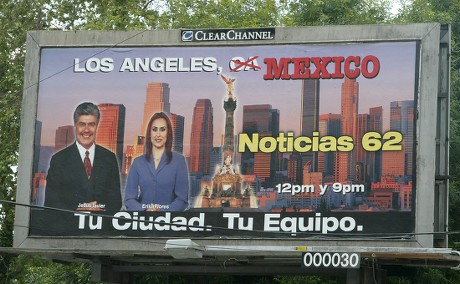 Billboard Noticias 62 Intersection Alvarado Street Editorial Stock ...