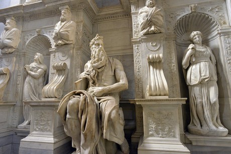 Statue Moses Tomb Julius Ii Editorial Stock Photo - Stock Image ...