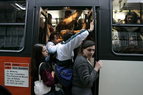 Brazilians Gather Ride Autobus After Leaving Editorial Stock Photo ...